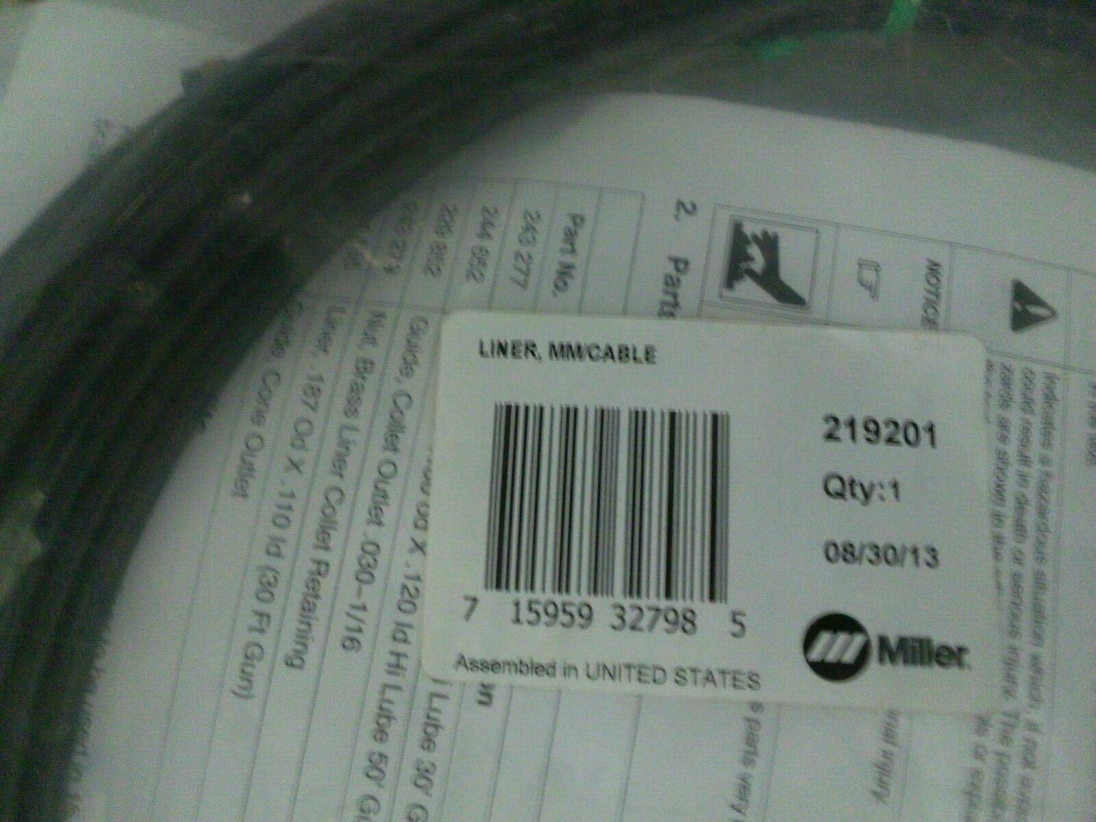 Miller 219201 Liner Replacement mm/Cable – Atlas Welding Supply