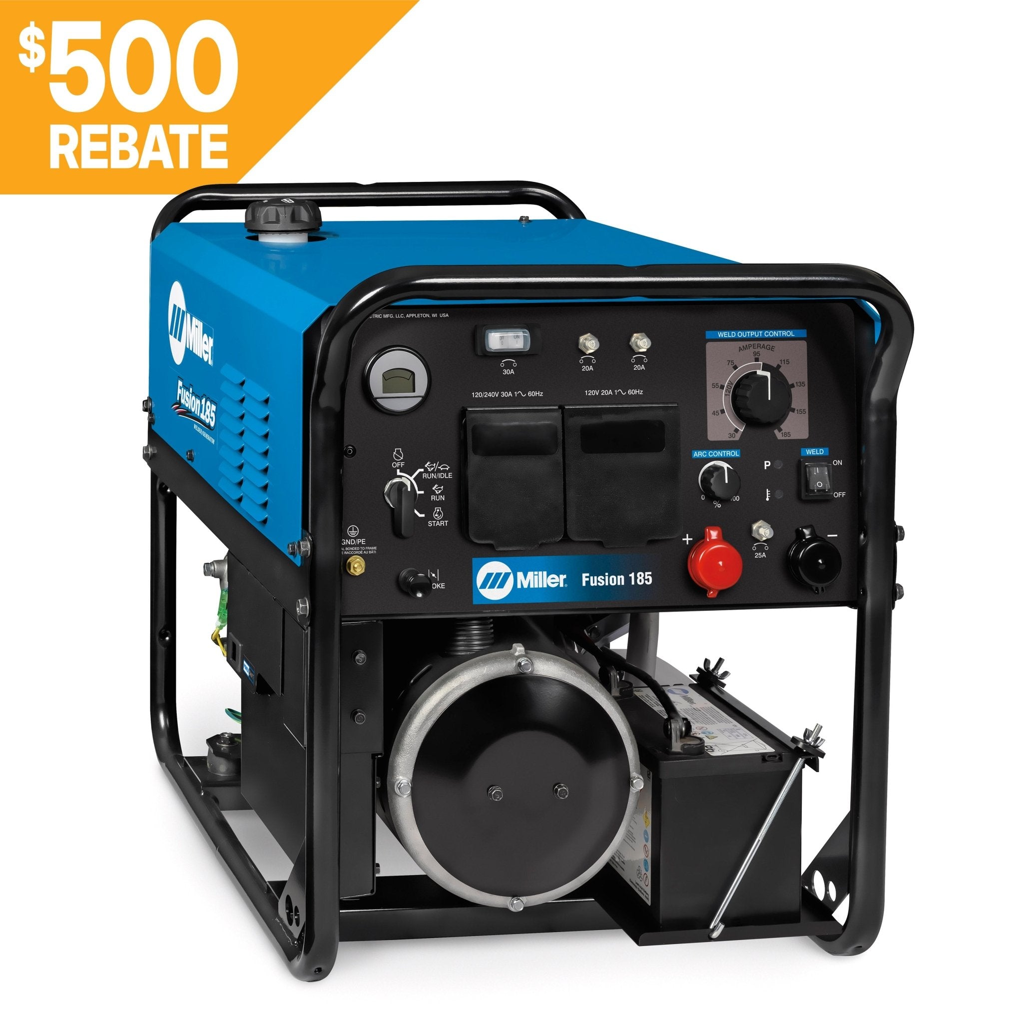 Miller Fusion 185 Engine Driven Welder 907781 – Atlas Welding Supply