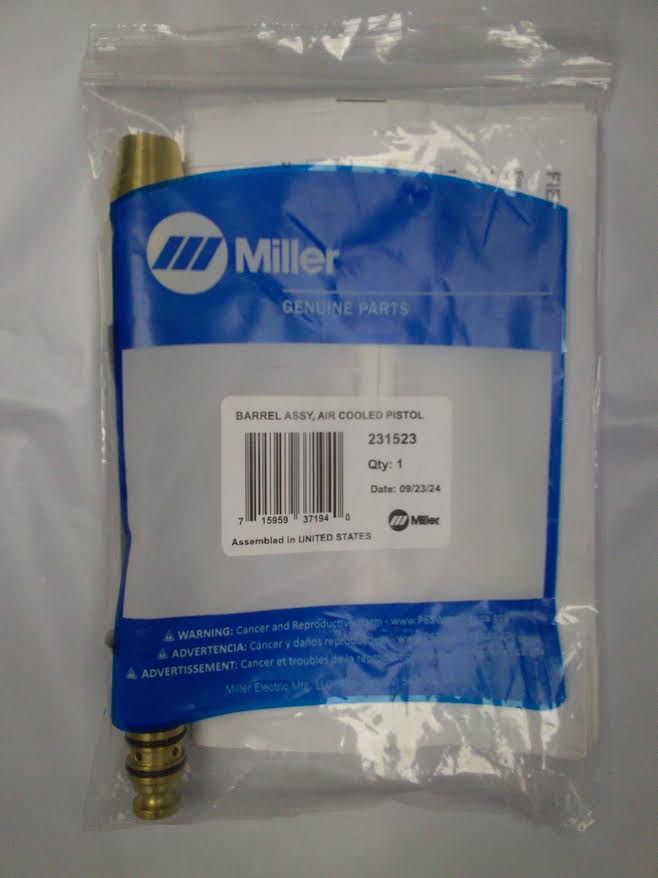 Miller Head Tube Barrel Assy for Air Cooled Pistol Mig Gun 231523 ...