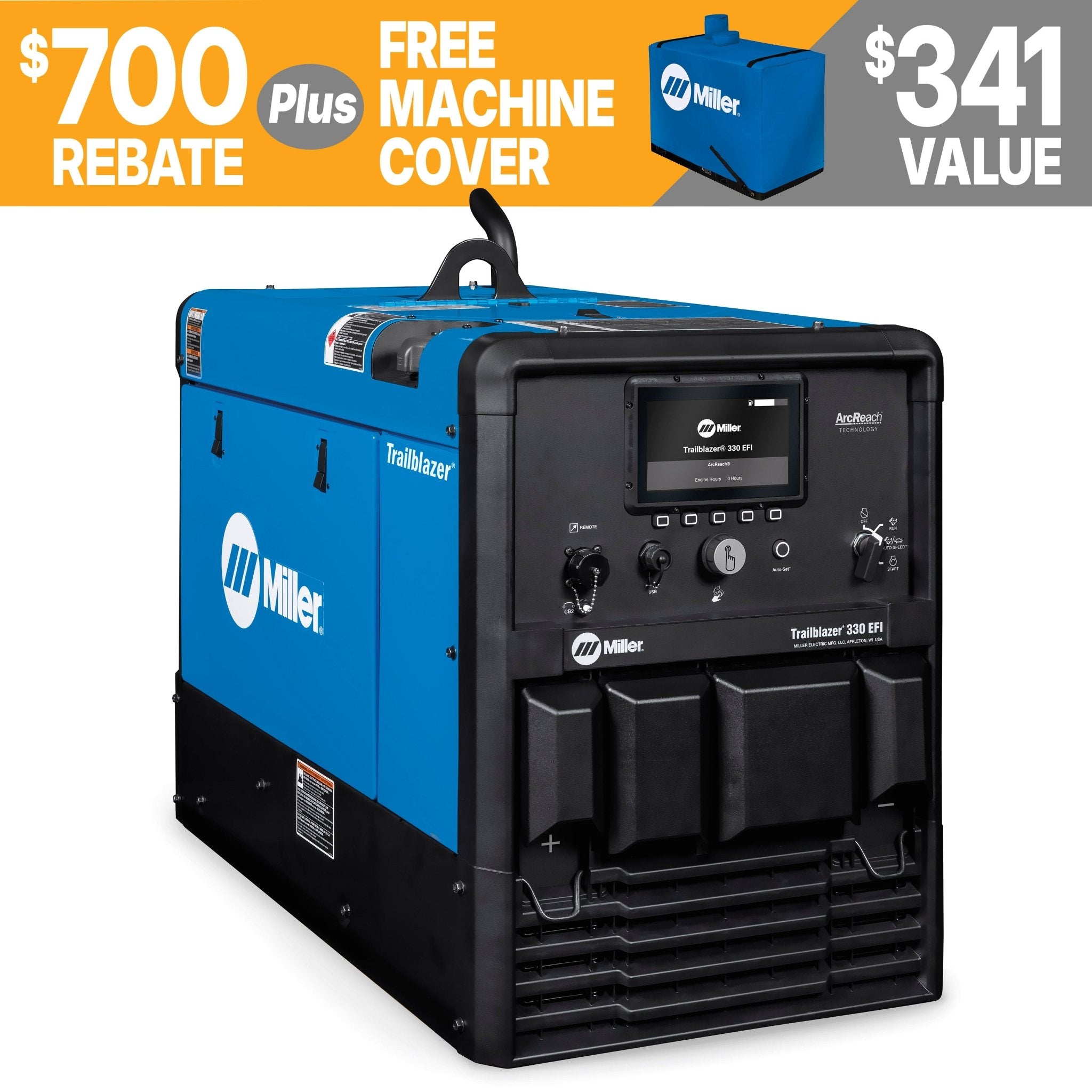 Miller Trailblazer 330 EFI Welder w/Excel Pwr 907832001 – Atlas Welding ...